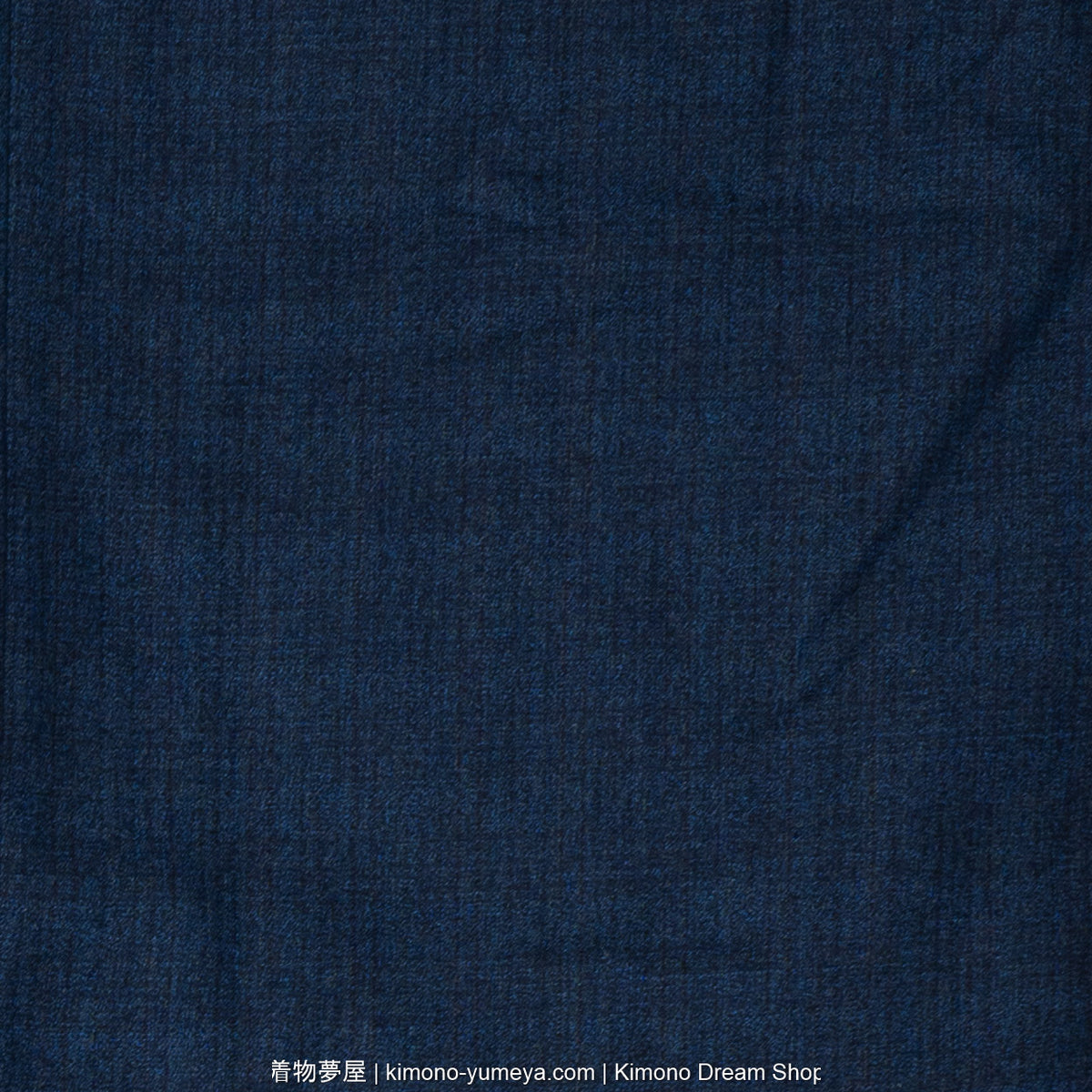 Blue & Black Wool Men's Kimono - Unlined Hitoe - Spring & Autumn Robe ...